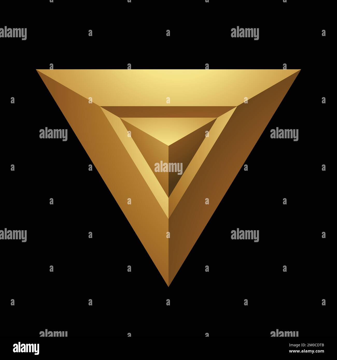 Golden pyramid on black Stock Vector Images - Alamy