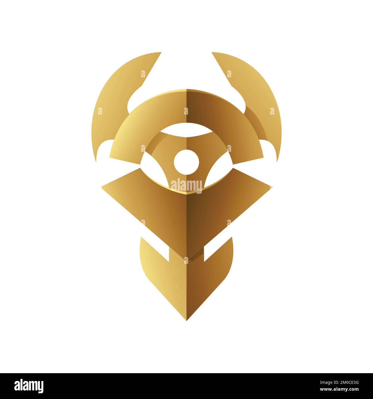 Golden Abstract Tribal Anchor Shape on a White Background Stock Vector ...