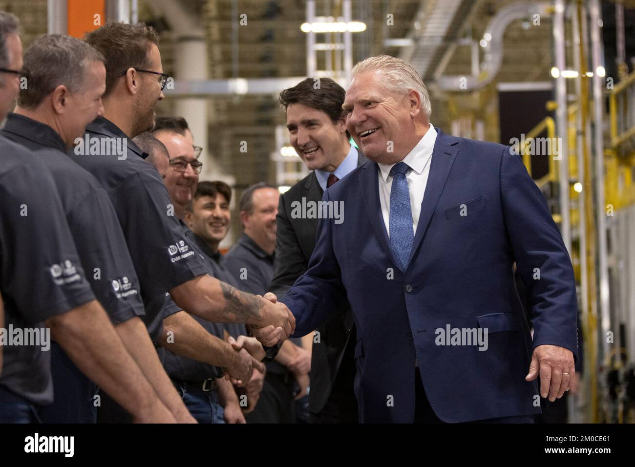 Prime Minister Justin Trudeau and Premier Doug Ford tour the General ...