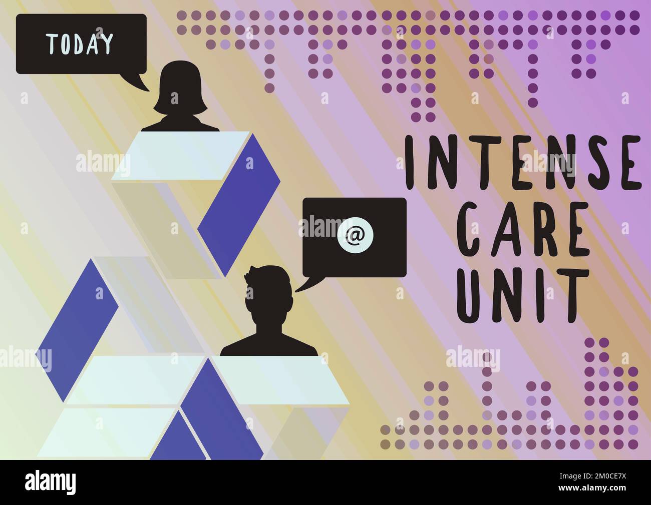 Hand writing sign Intense Care Unit. Business approach a unit in a ...