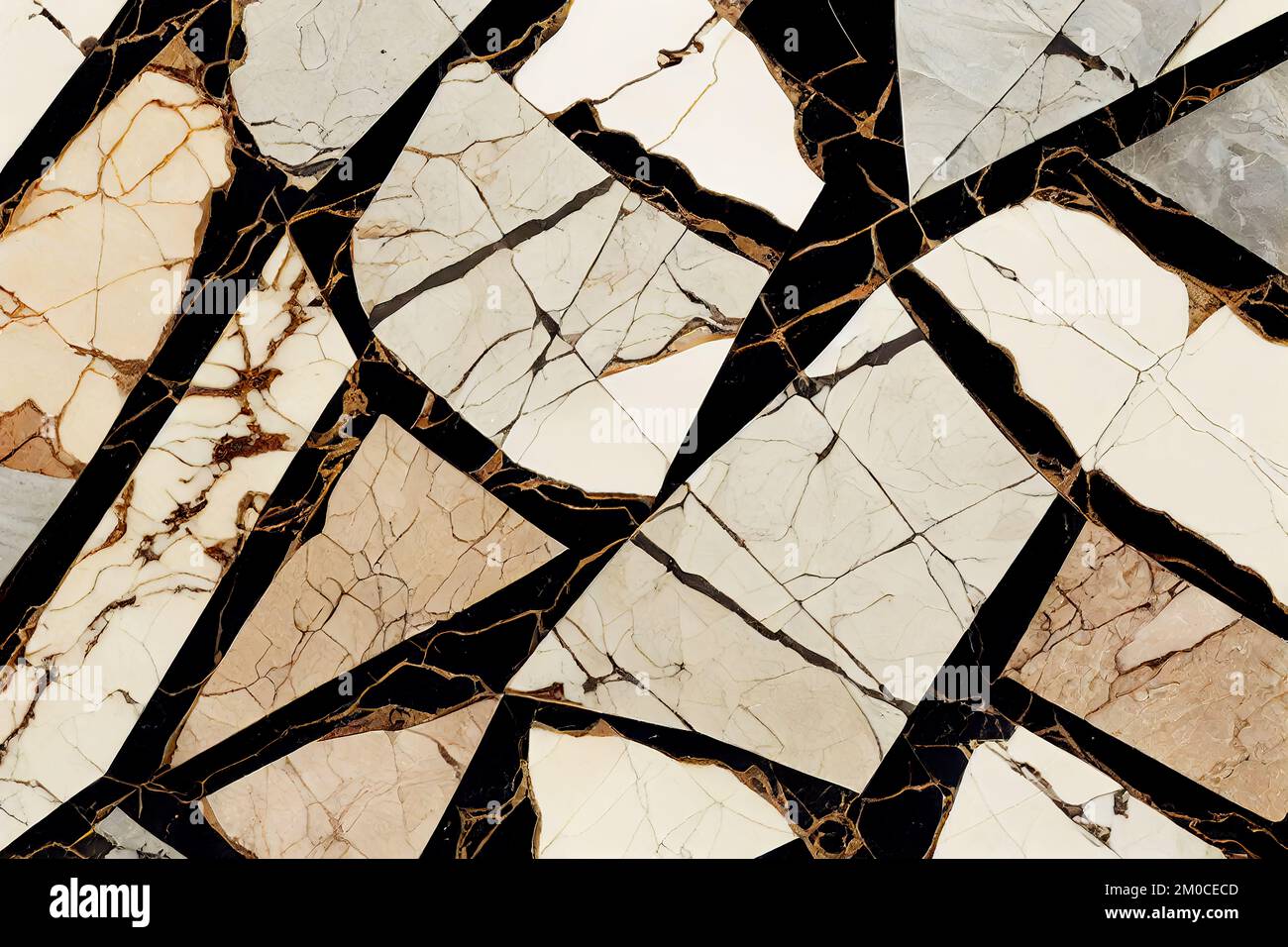 Black and beige marble abstract background. Decorative acrylic paint ...