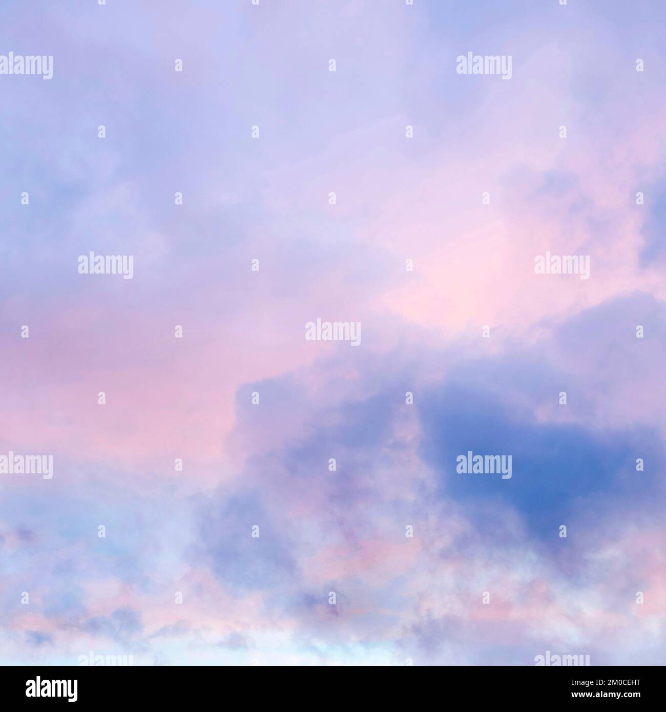 Semi abstract impressionistic colour photograph of cloudscapes backlit ...