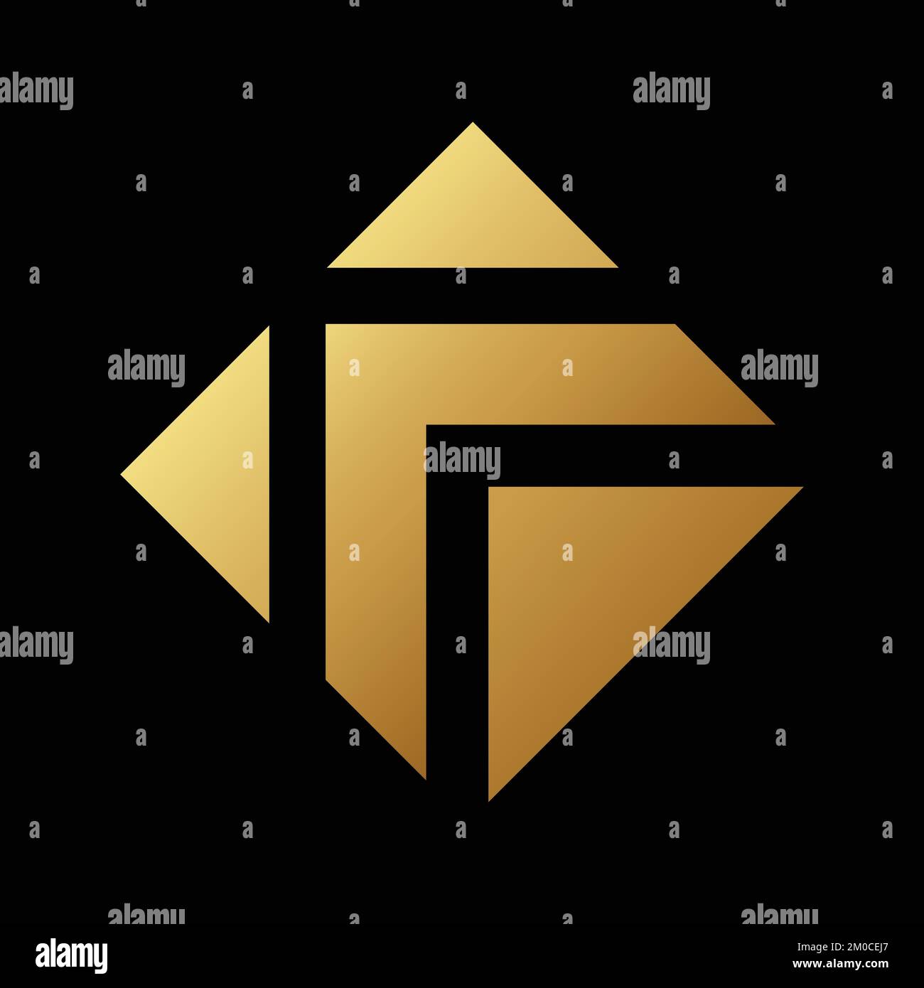 Golden Arrow Diamond Icon on a Black Background Stock Vector Image ...