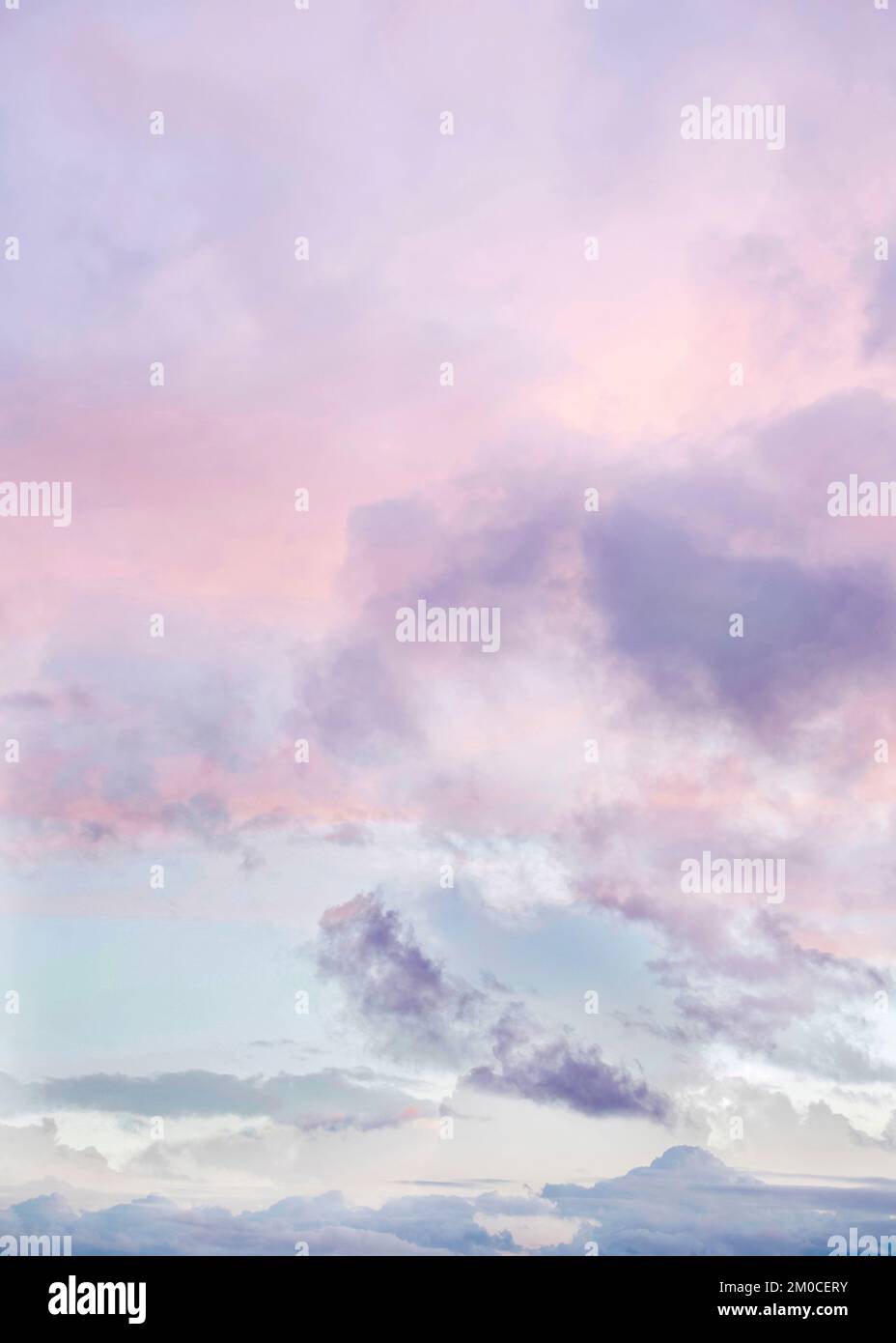 Semi abstract impressionistic colour photograph of cloudscapes backlit ...