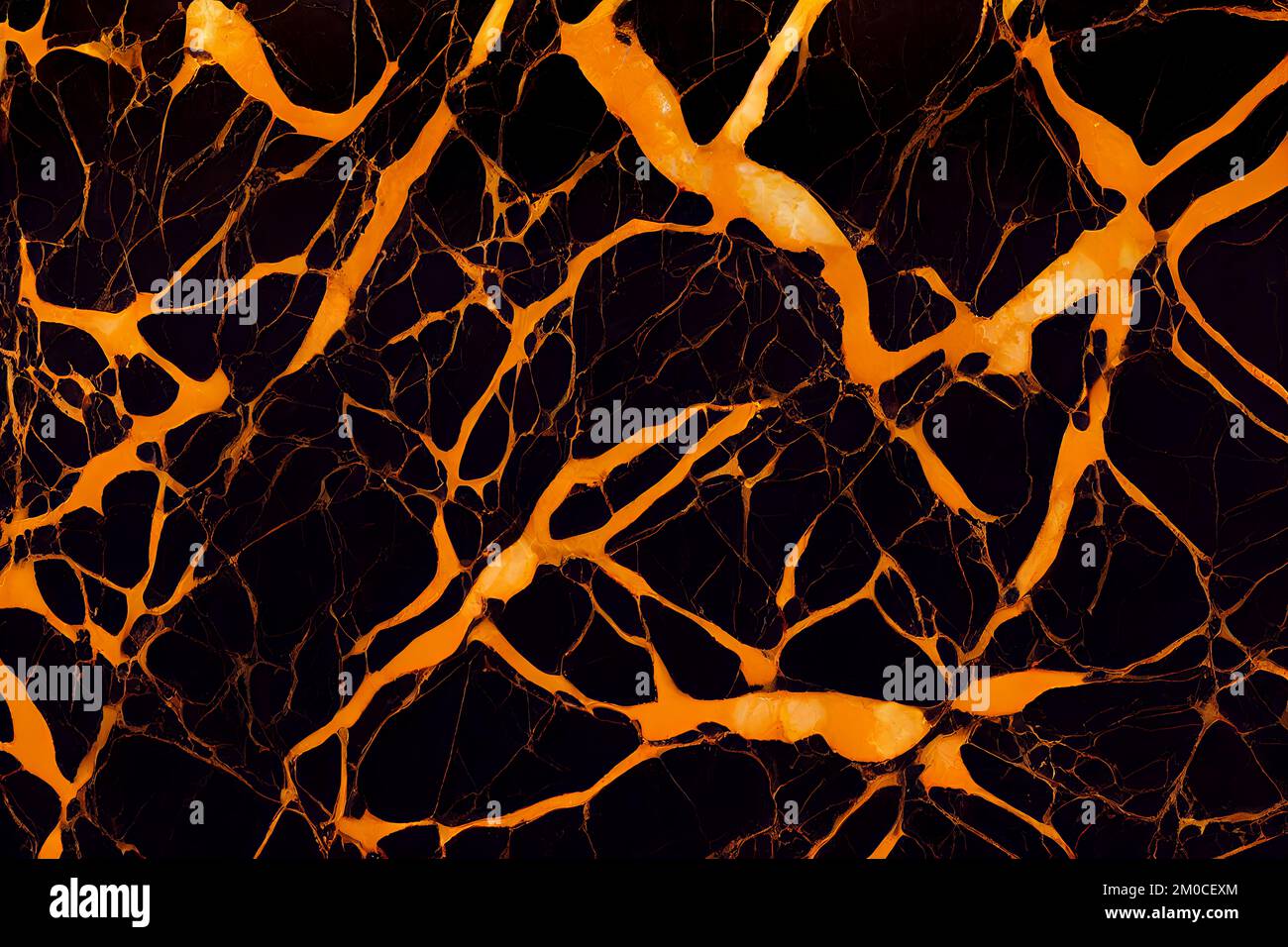 Black and orange marble abstract background. Decorative acrylic paint ...