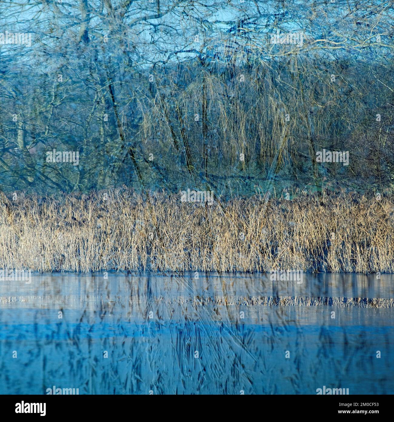 British waterway abstract multiple exposure photograph showing ...