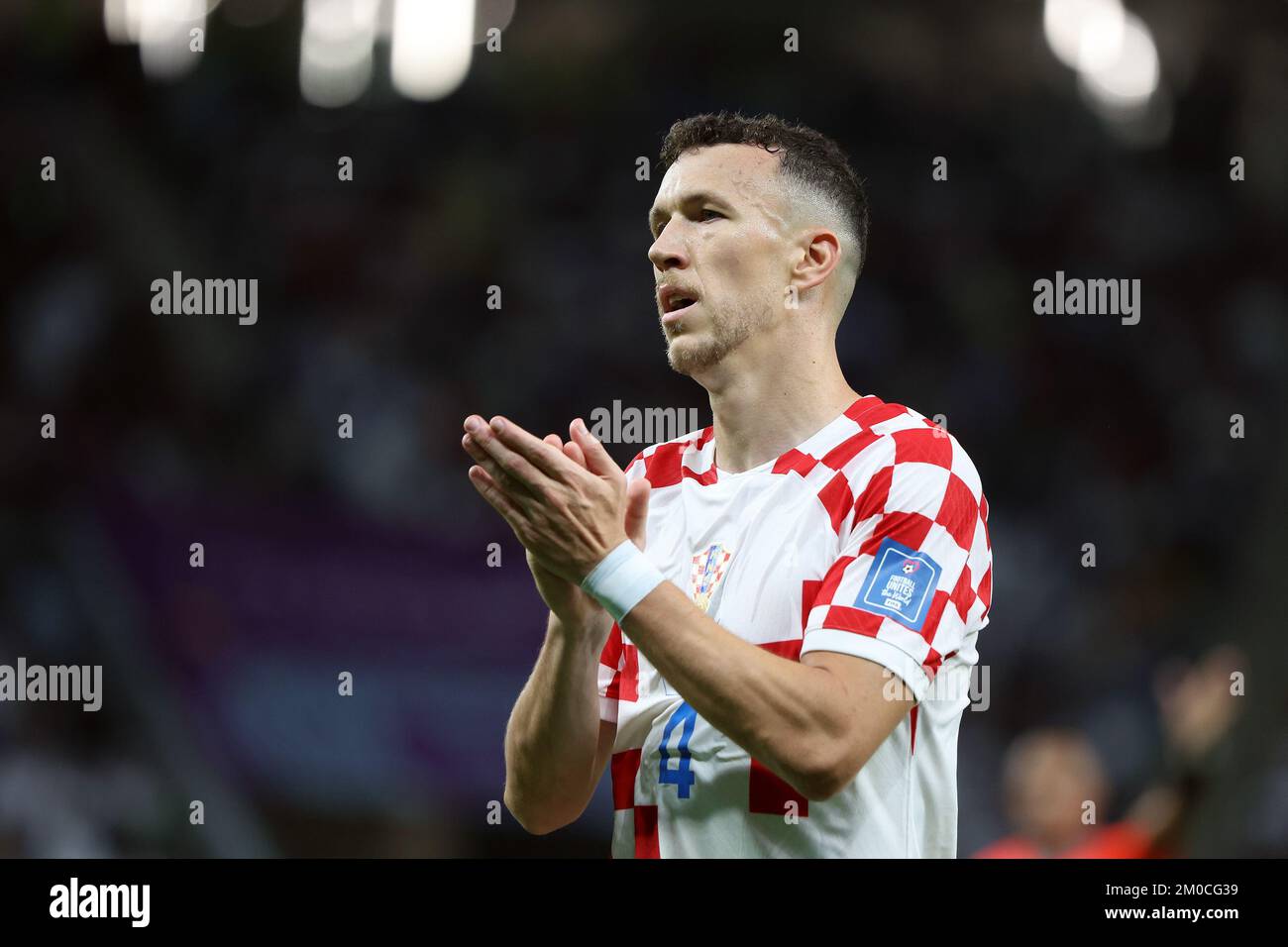 Al Wakrah, Qatar. 05/12/2022, Ivan Perisic of Croatia reacts during the ...