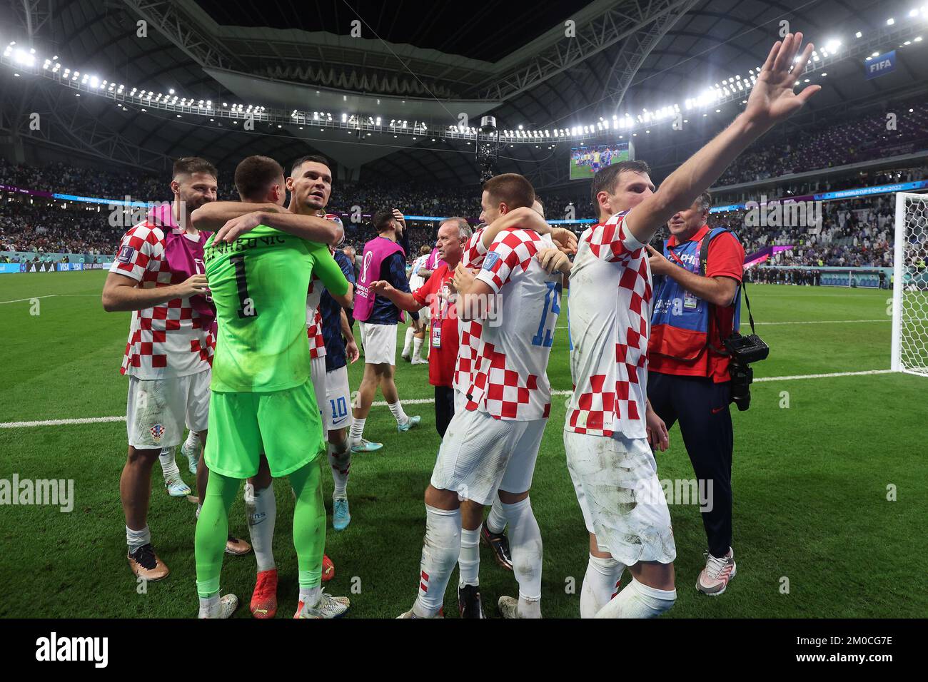 Al Wakrah, Qatar. 05/12/2022, Bruno Petkovic, Dominik Livakovic, Dejan ...