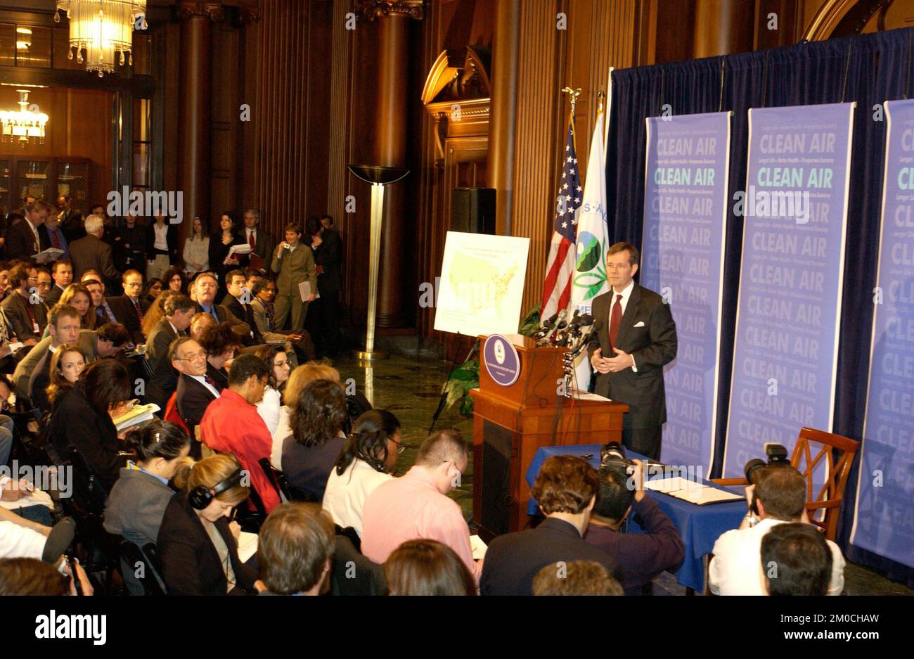 Mike Leavitt - Clean Air Bill , Environmental Protection Agency Stock ...