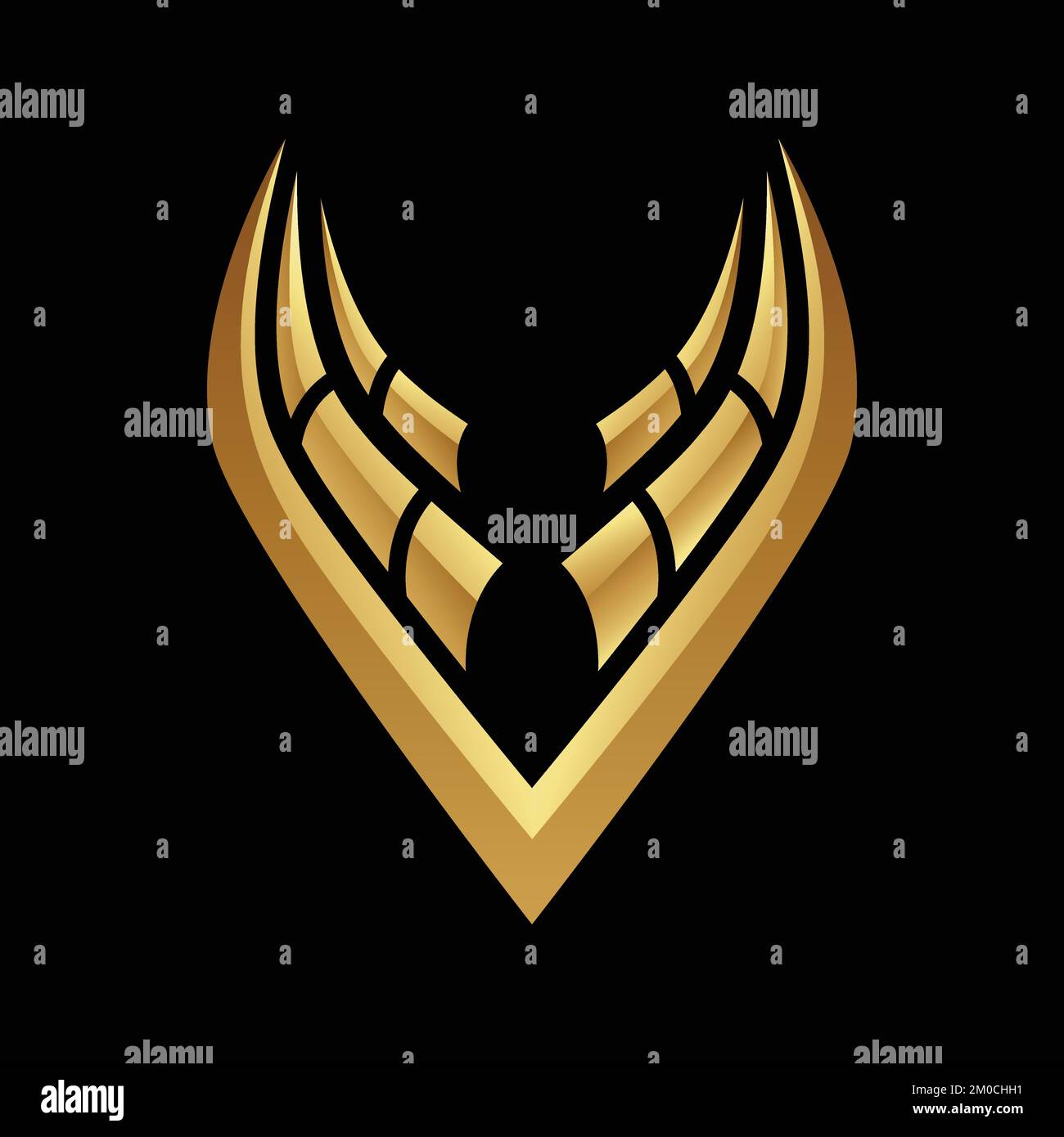 Golden horns Stock Vector Images - Alamy