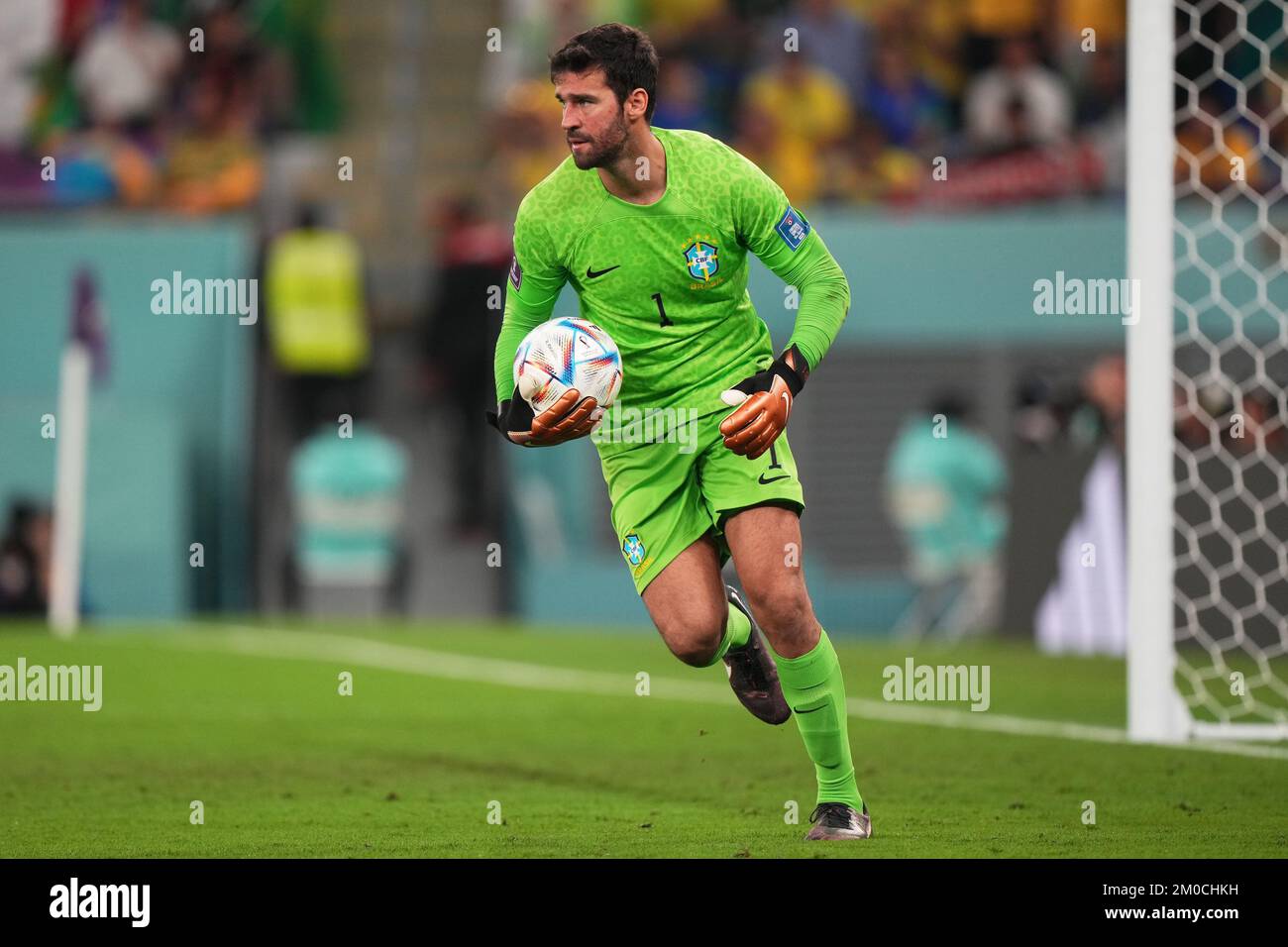 Alisson Becker of Brazil during the FIFA World Cup Qatar 2022 match ...