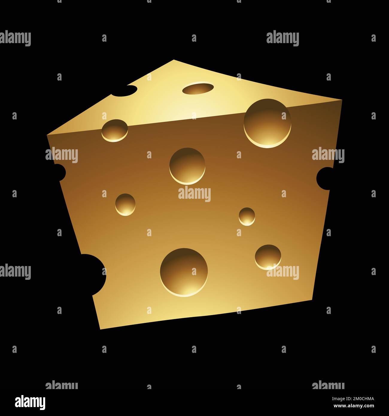 Golden Glossy Cheese on a Black Background Stock Vector Image & Art - Alamy