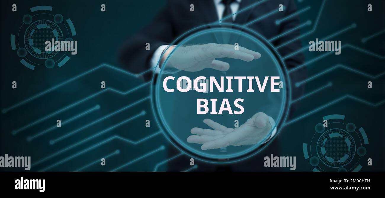 Handwriting text Cognitive Bias. Concept meaning Psychological ...