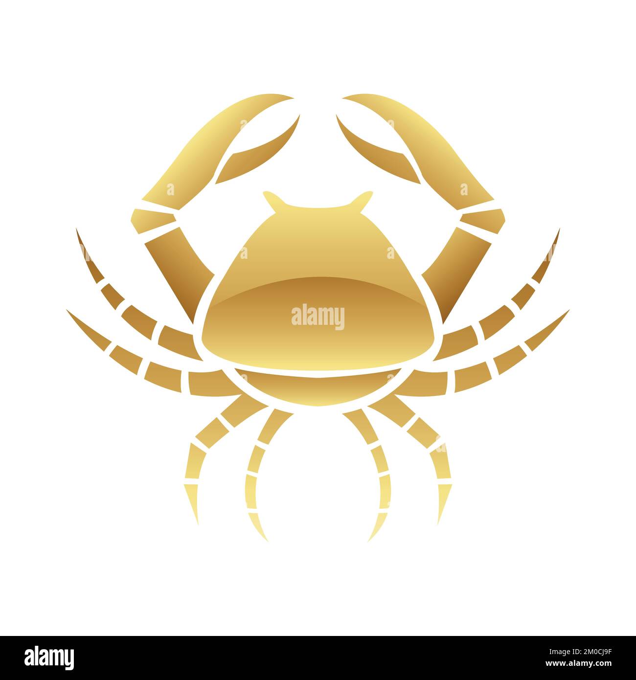 Golden Glossy Crab Icon on a White Background Stock Vector Image & Art ...