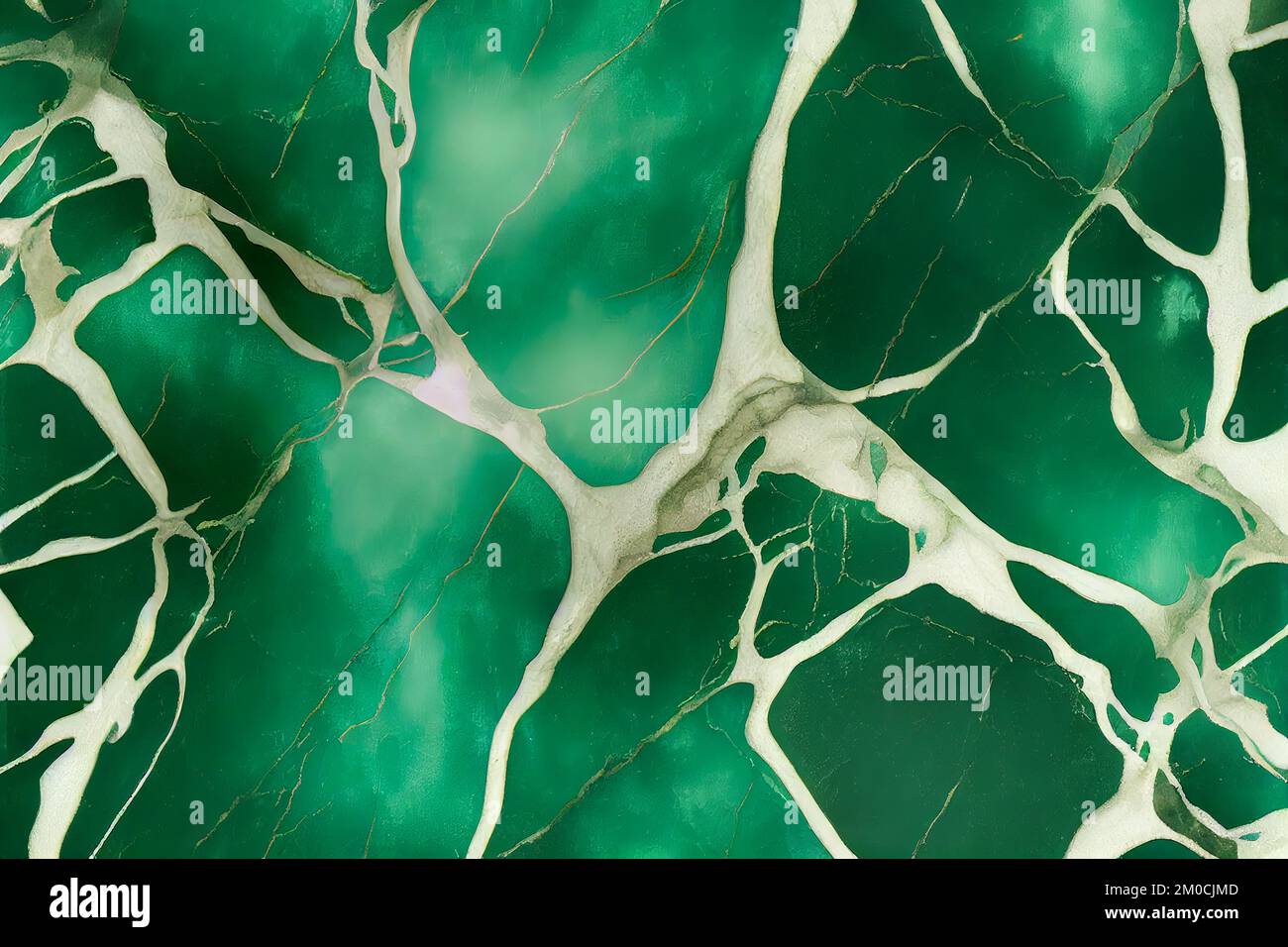 Green and white marble abstract background. Decorative acrylic paint ...