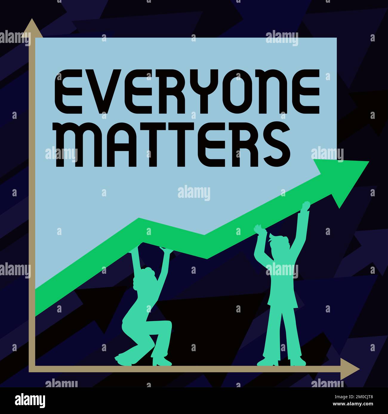 Conceptual caption Everyone Matters. Internet Concept all the people ...