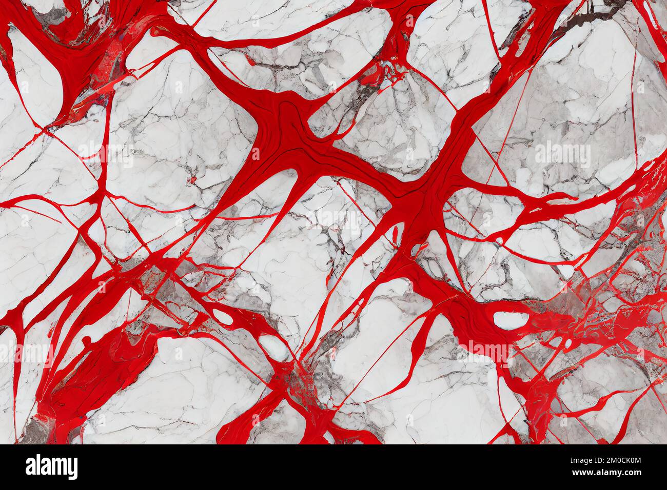 Red and white marble abstract background. Decorative acrylic paint ...