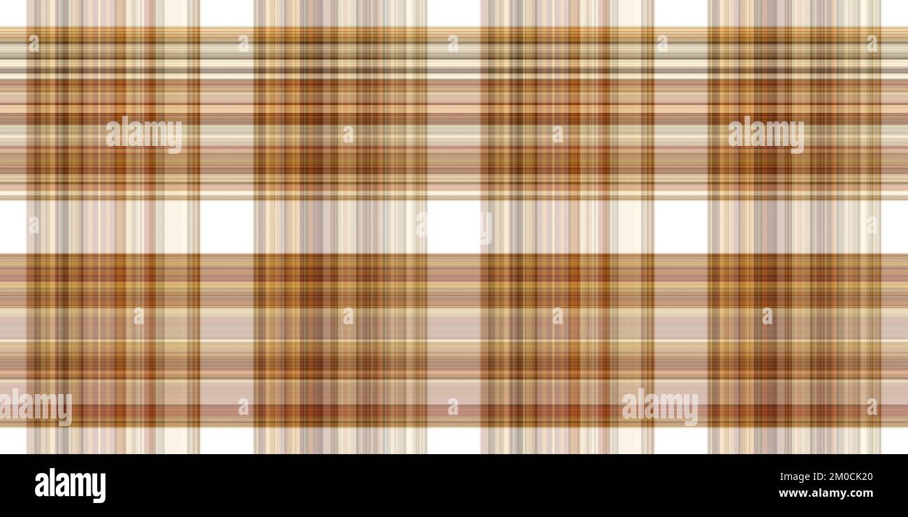 Woodland white tartan seamless border textile. Tonal autumnal forest ...