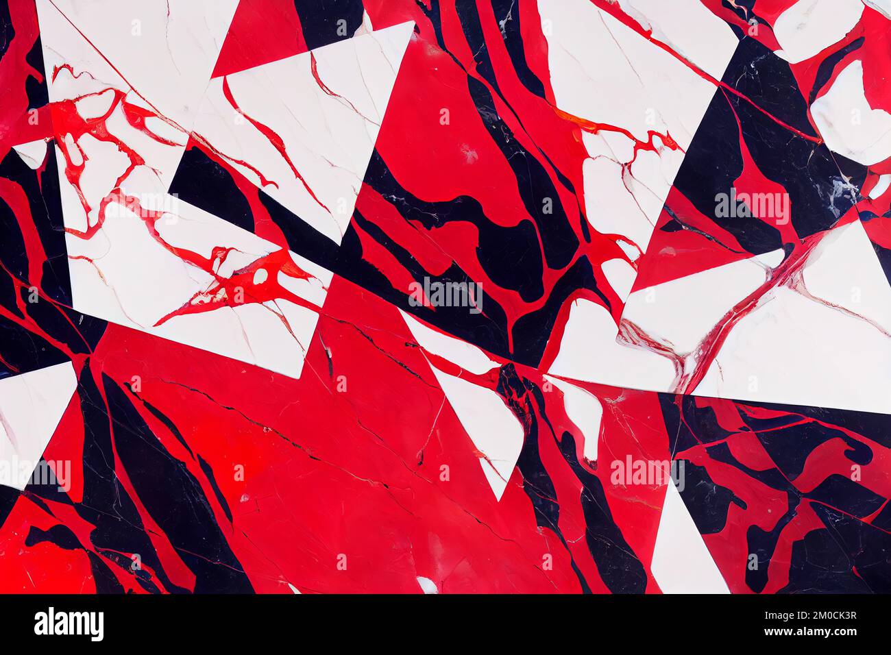 Red and white marble abstract background. Decorative acrylic paint ...