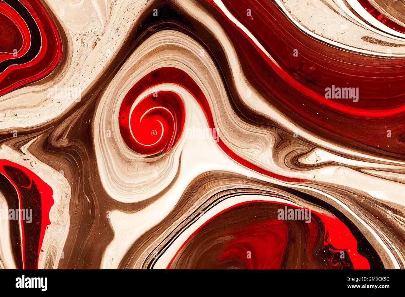 Red and white marble abstract background. Decorative acrylic paint ...