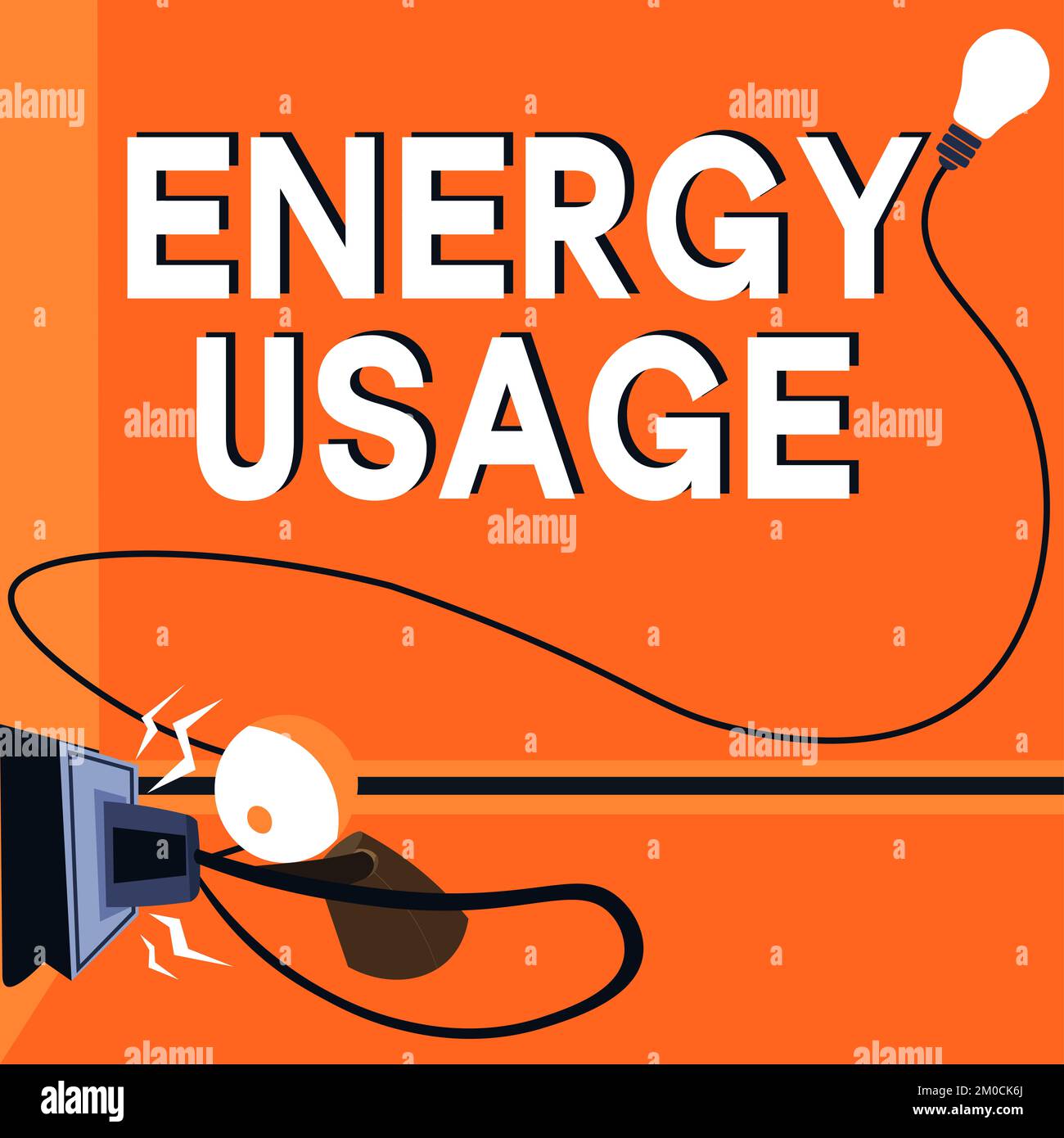 Conceptual display Energy Usage. Concept meaning Amount of energy ...
