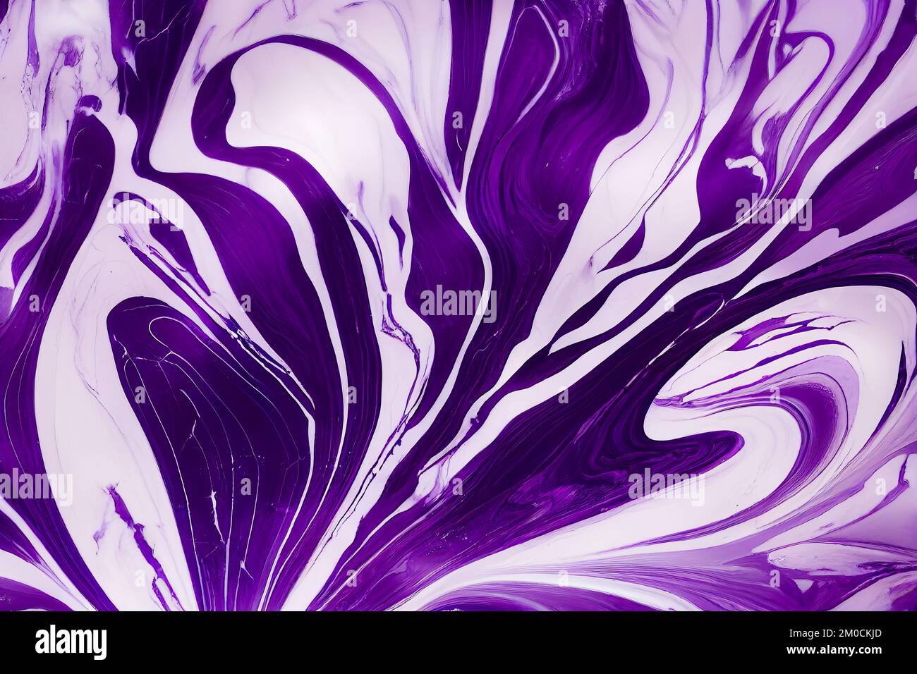 Violet and white marble abstract background. Decorative acrylic paint ...