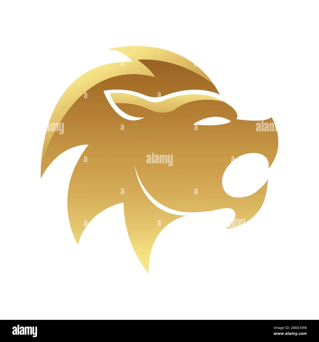 Gold plated lion Stock Vector Images - Alamy