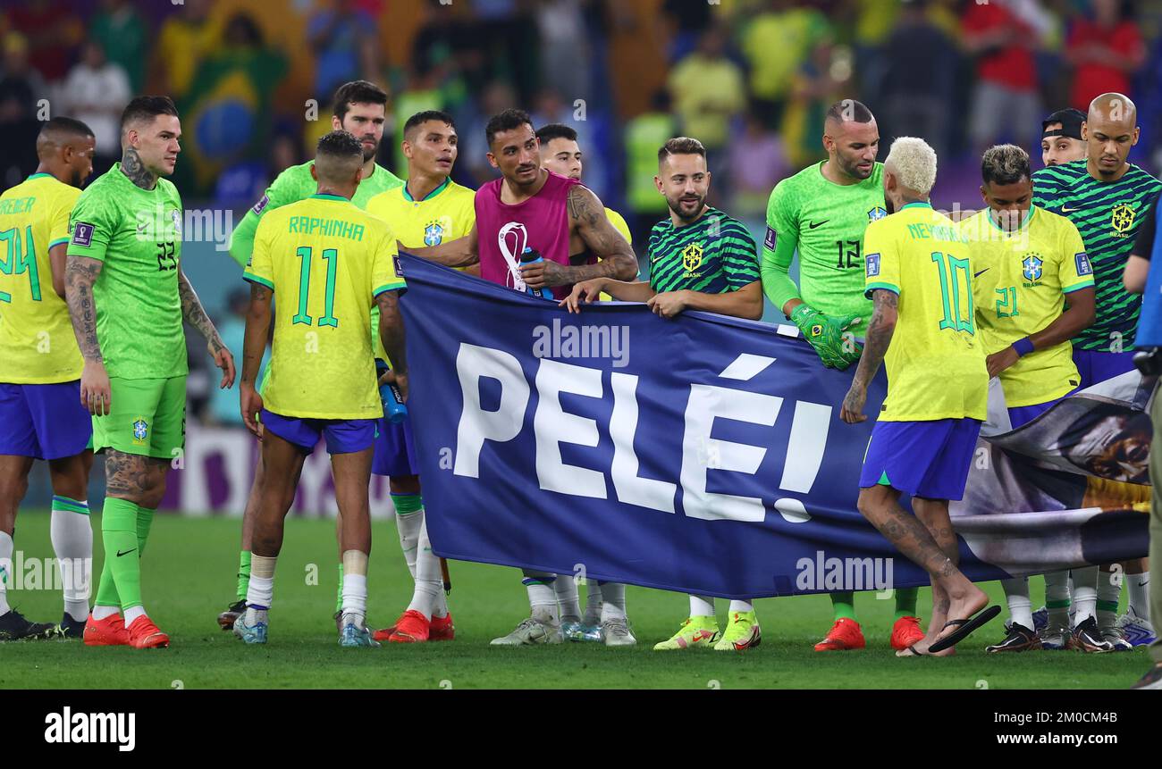 Doha, Qatar, 5th December 2022. The Brazil squad poses for a picture ...