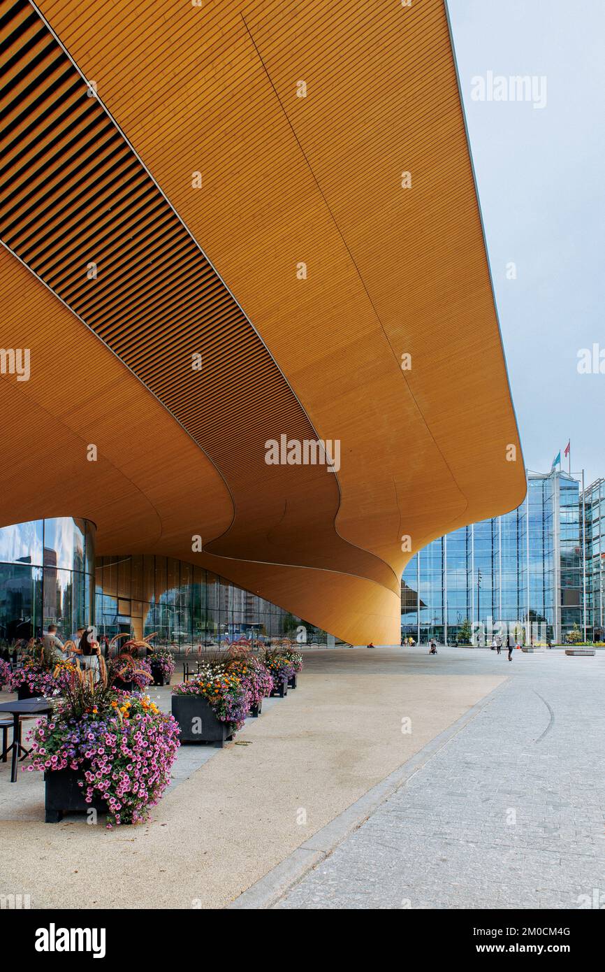 Helsinki, Finland - August 22, 2022: Helsinki Central Library Oodi with ...