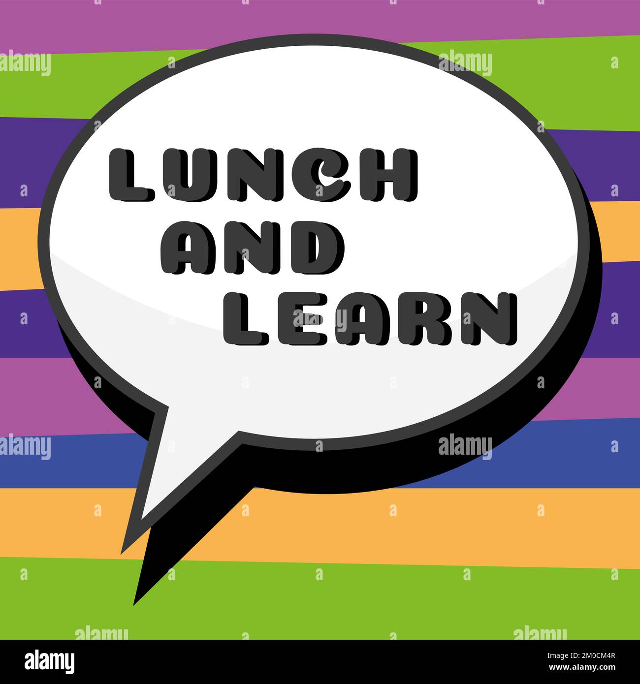 Text sign showing Lunch And Learn. Business overview Have meal and ...