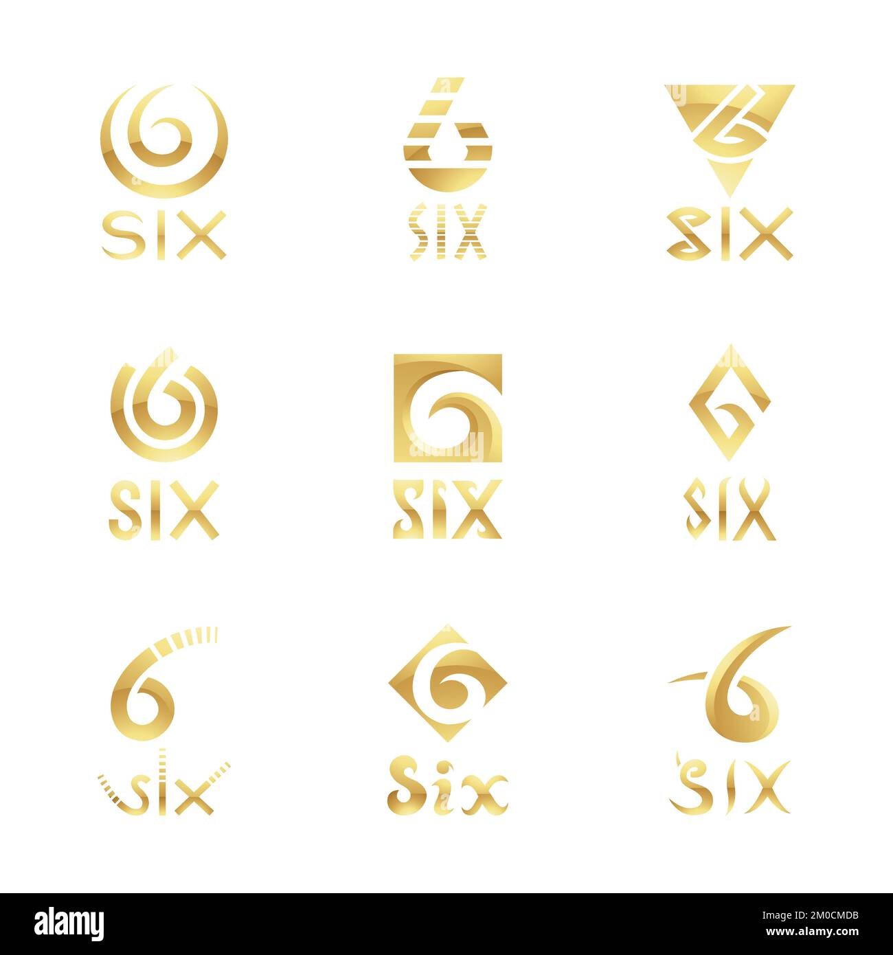 6 gold vector vectors Cut Out Stock Images & Pictures - Alamy
