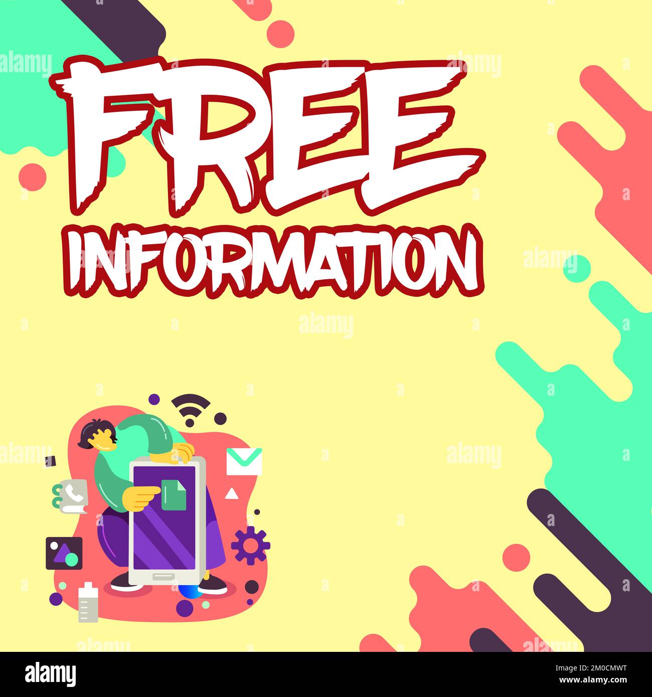 Text sign showing Free Information. Business idea knowledge obtained ...