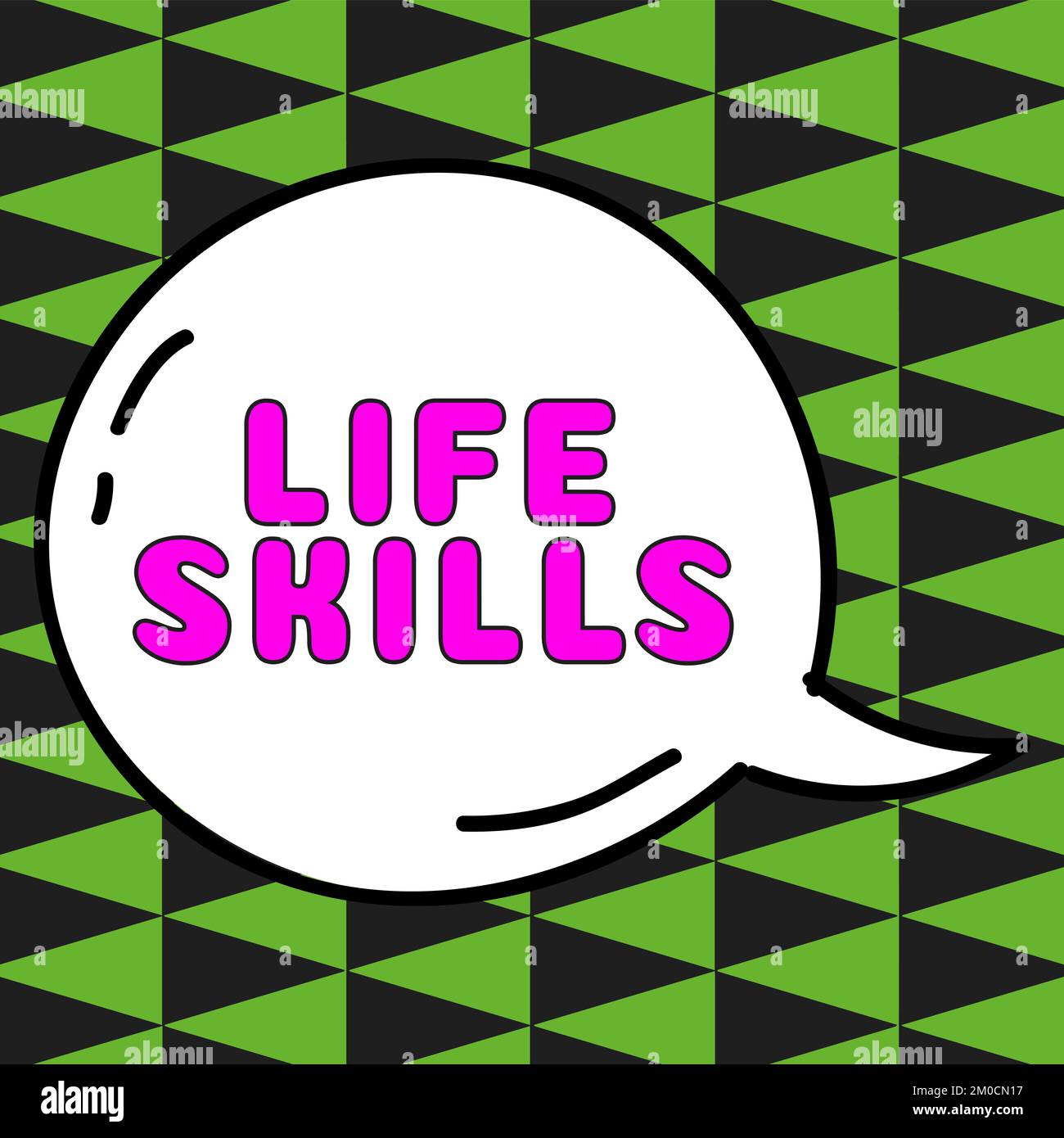 Text caption presenting Life Skills. Business overview that is ...