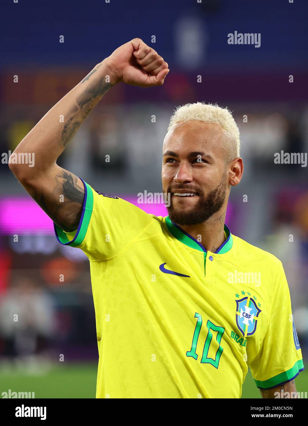 Doha Qatar 5th December 2022 Neymar Jr Of Brazil Celebrates The Win Doha Qatar 5th December 2022 Neymar Jr Of Brazil Celebrates The Win