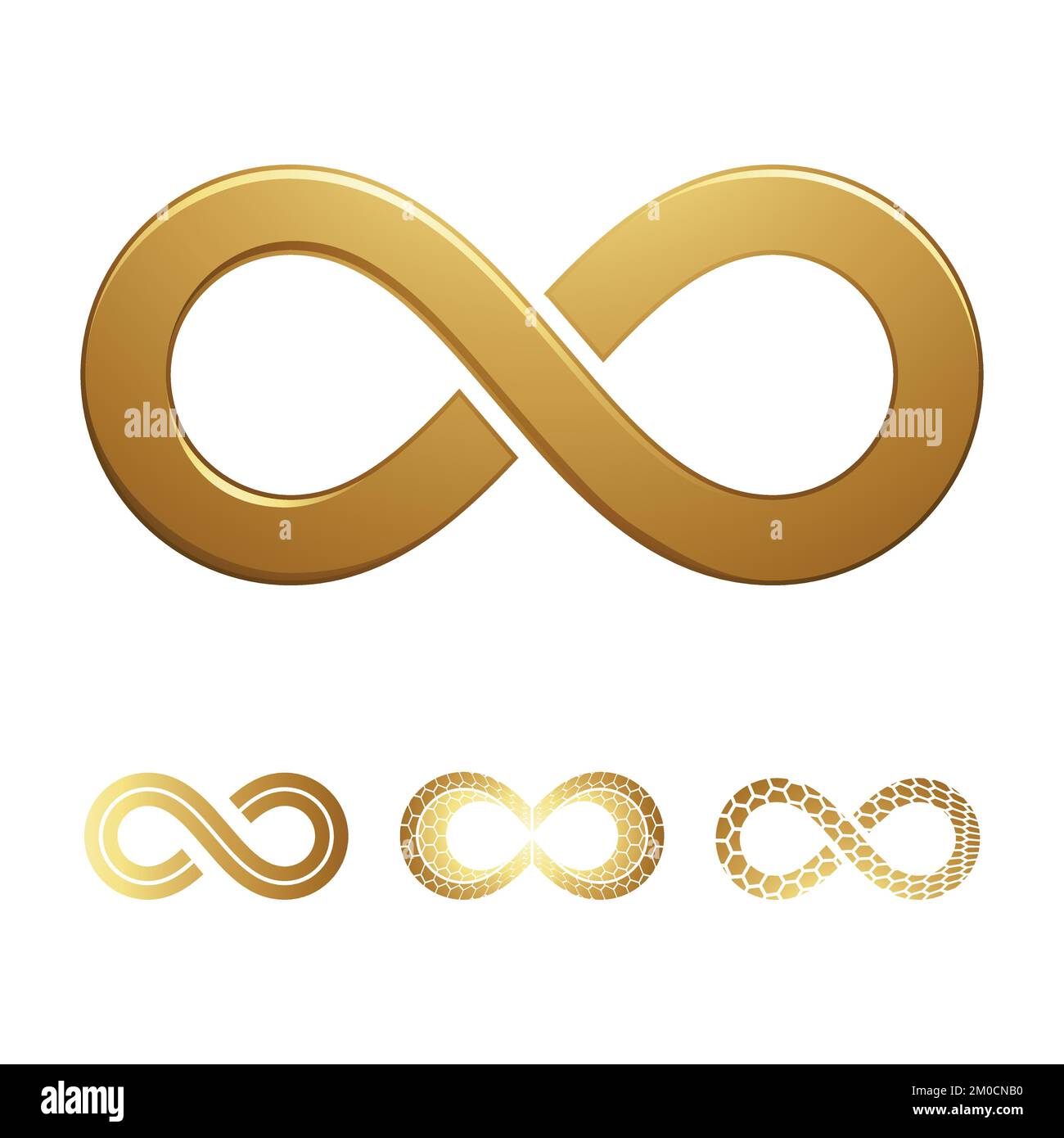 Golden Infinity Symbols on a White Background Stock Vector Image & Art ...