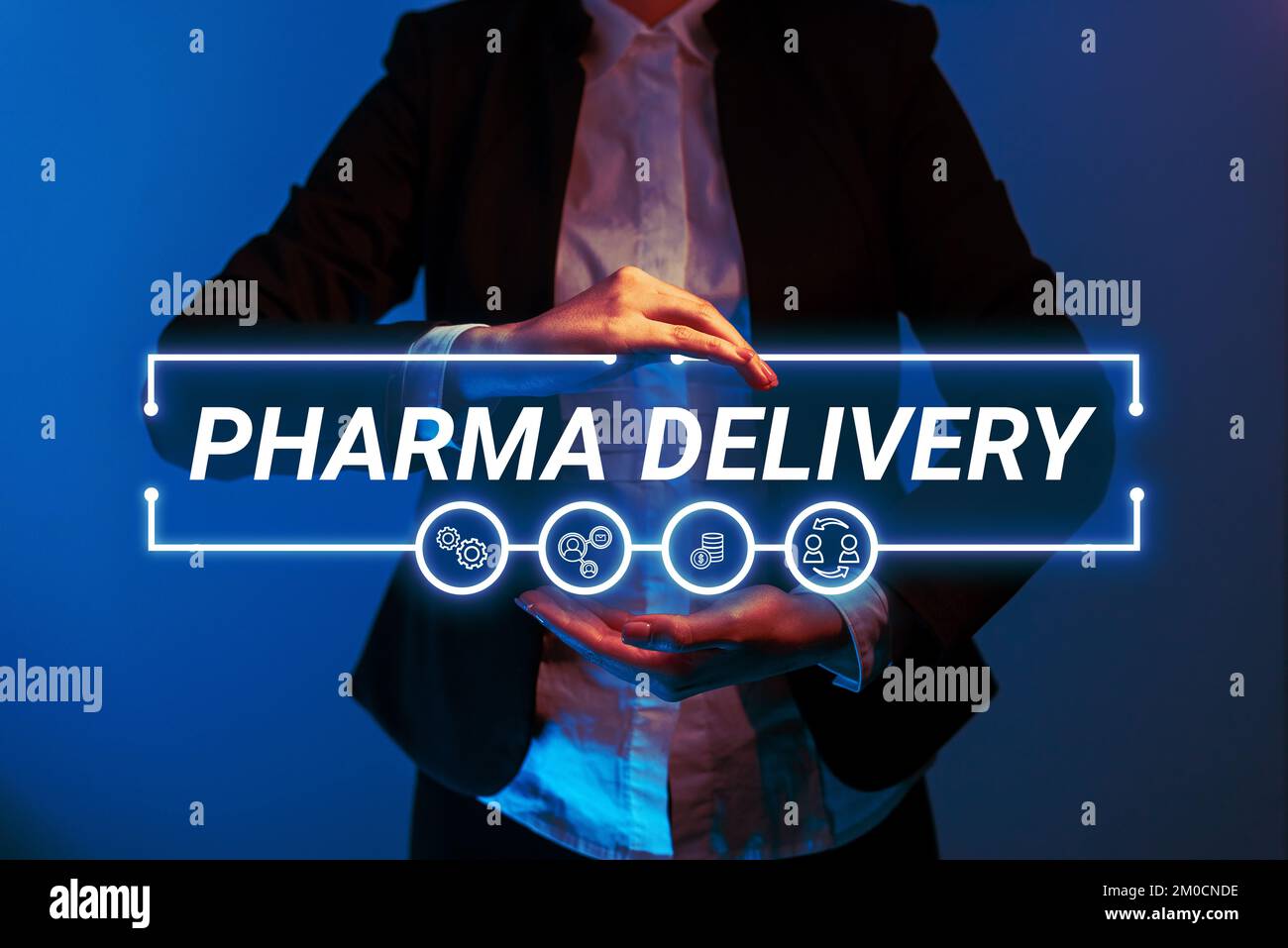 Handwriting text Pharma Delivery. Business showcase getting your ...