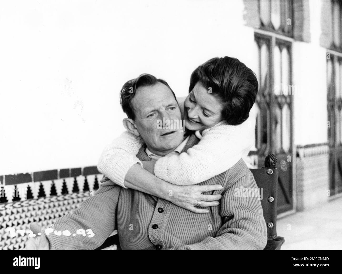 TREVOR HOWARD and his wife actress HELEN CHERRY on set candid during ...