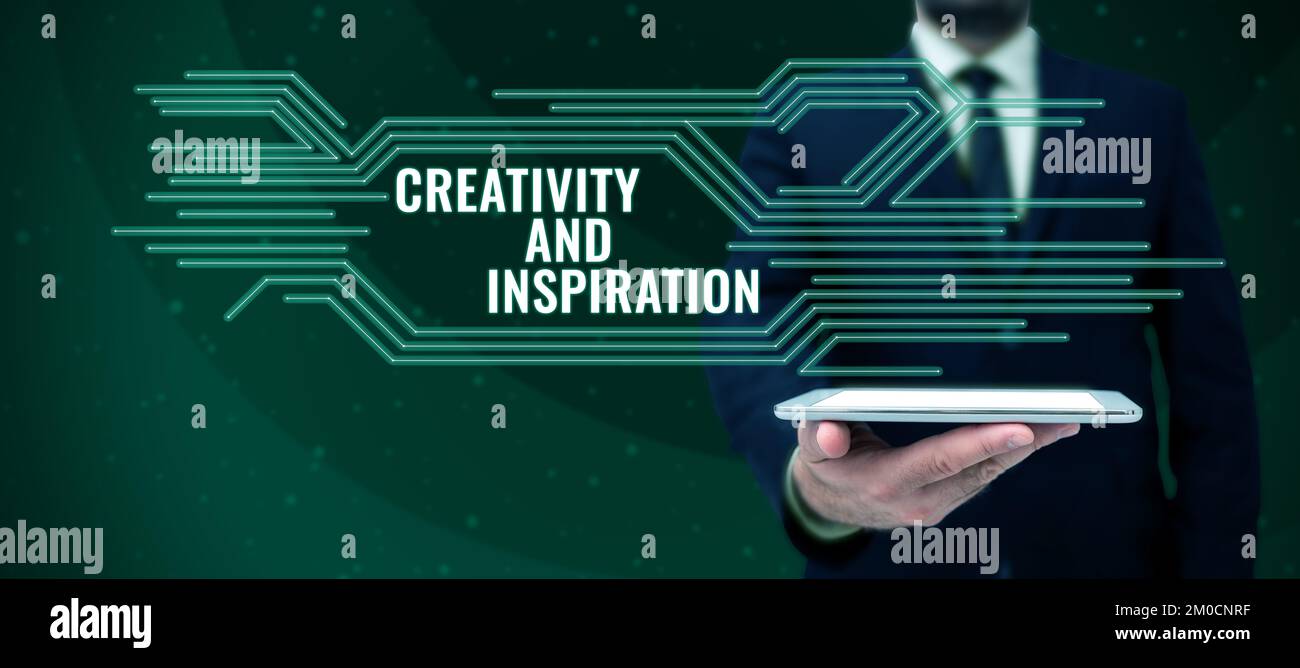 Conceptual caption Creativity And Inspiration. Conceptual photo the ...