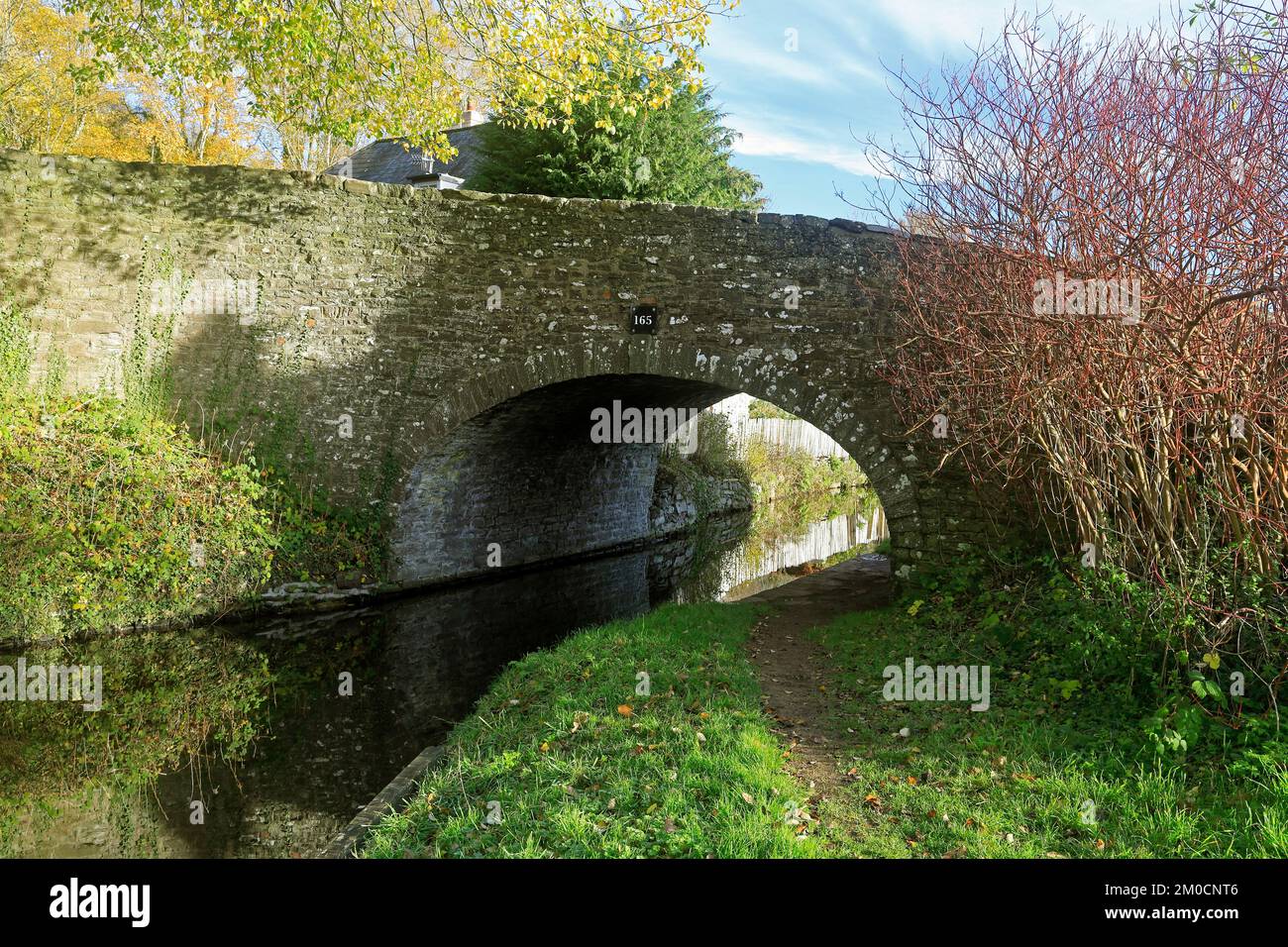 Bridge over Monmouthshire and Brecon canal, Brecon, Powys, Wales, UK ...