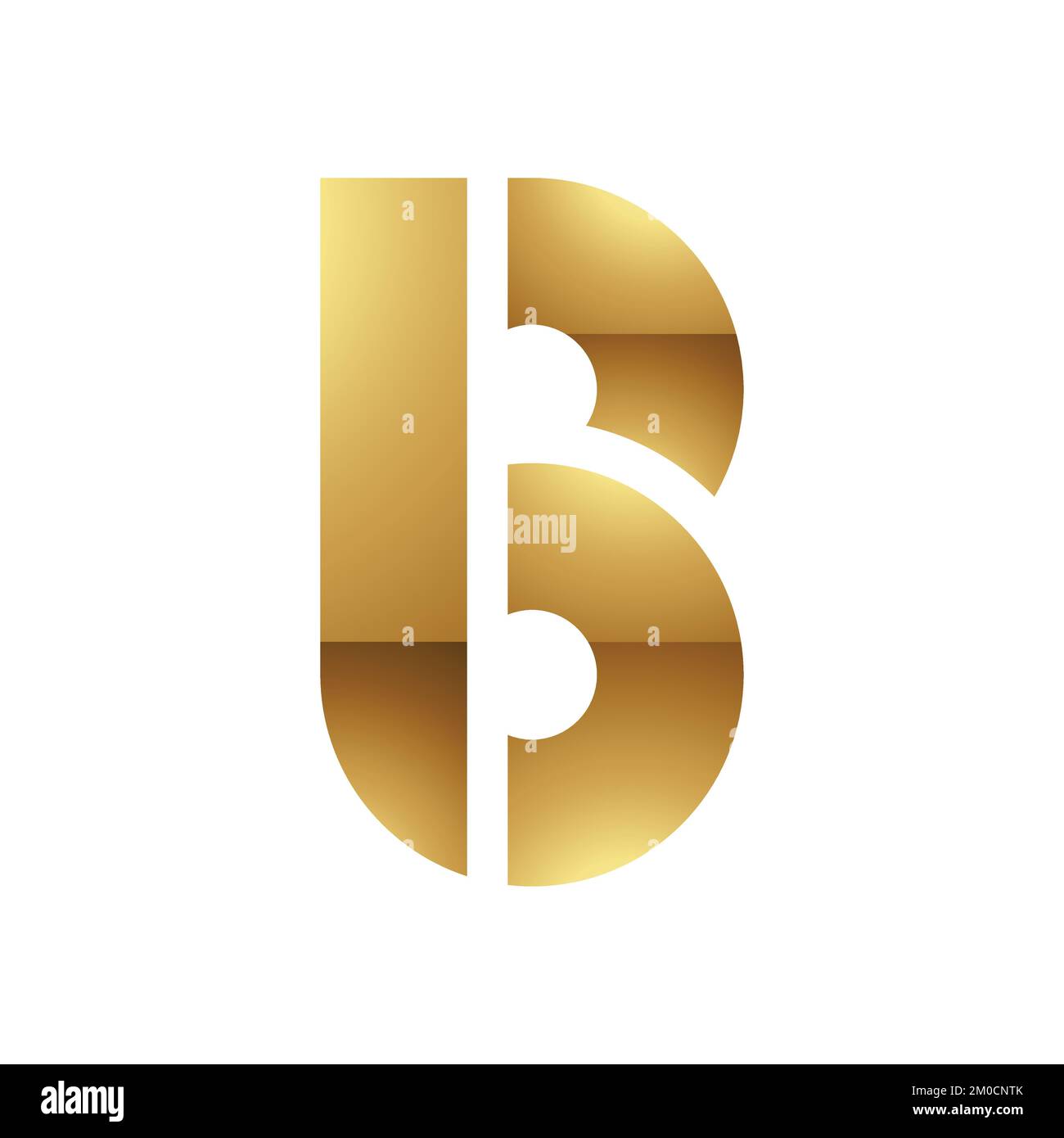 Golden Letter B Symbol on a White Background - Icon 6 Stock Vector ...