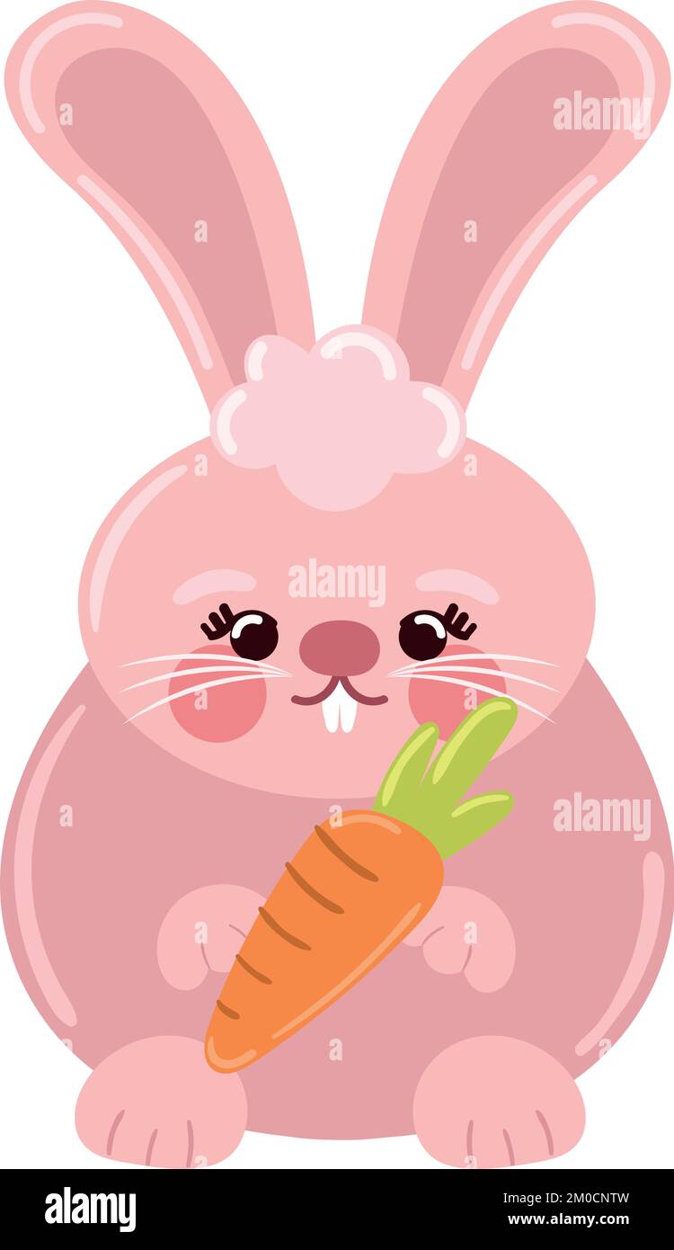 rabbit with carrot Stock Vector Image & Art - Alamy