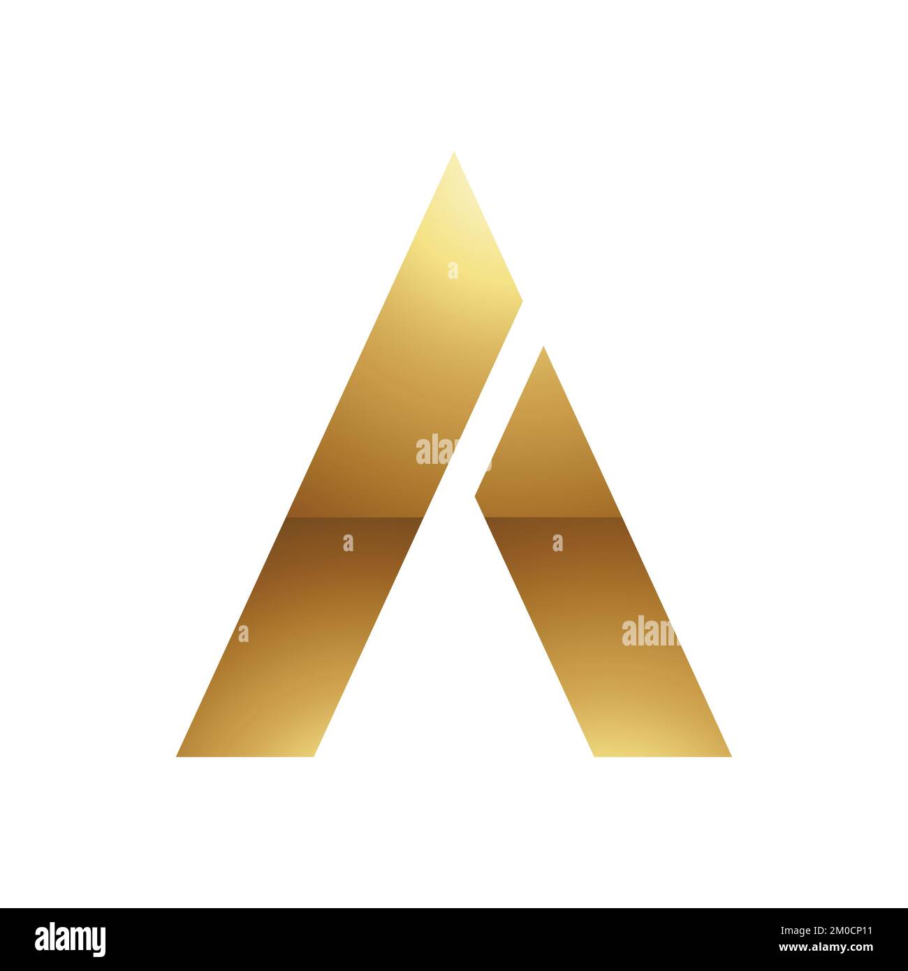 Golden Letter A Symbol on a White Background - Icon 8 Stock Vector ...