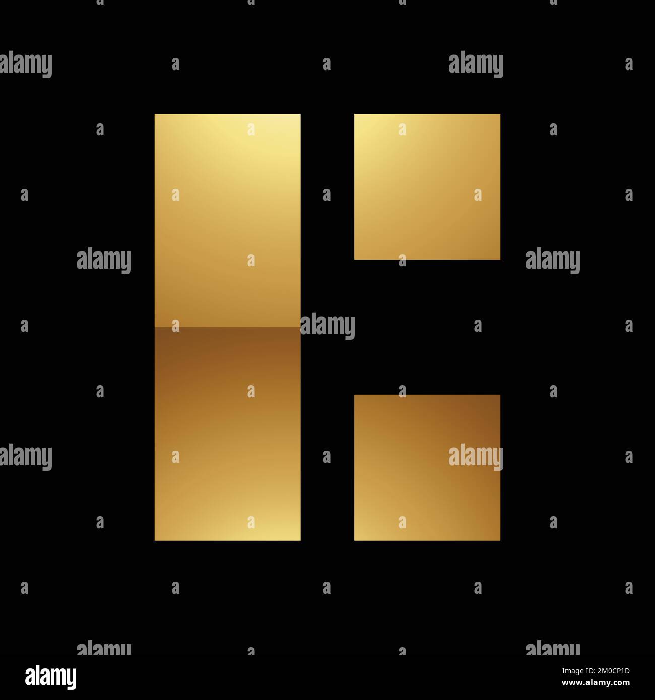 Golden Letter C Symbol on a Black Background - Icon 1 Stock Vector ...