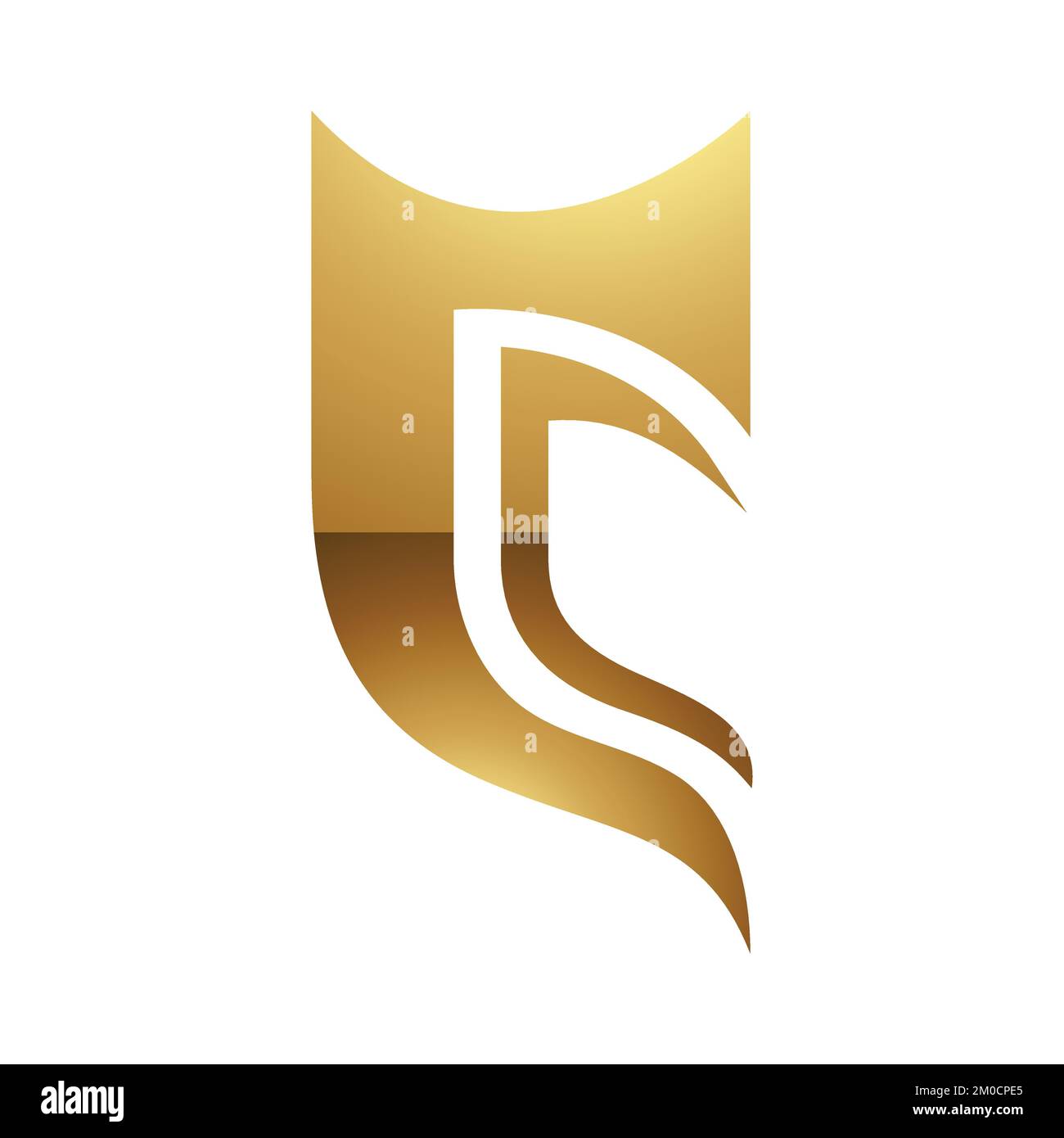 Golden Letter C Symbol on a White Background - Icon 6 Stock Vector ...