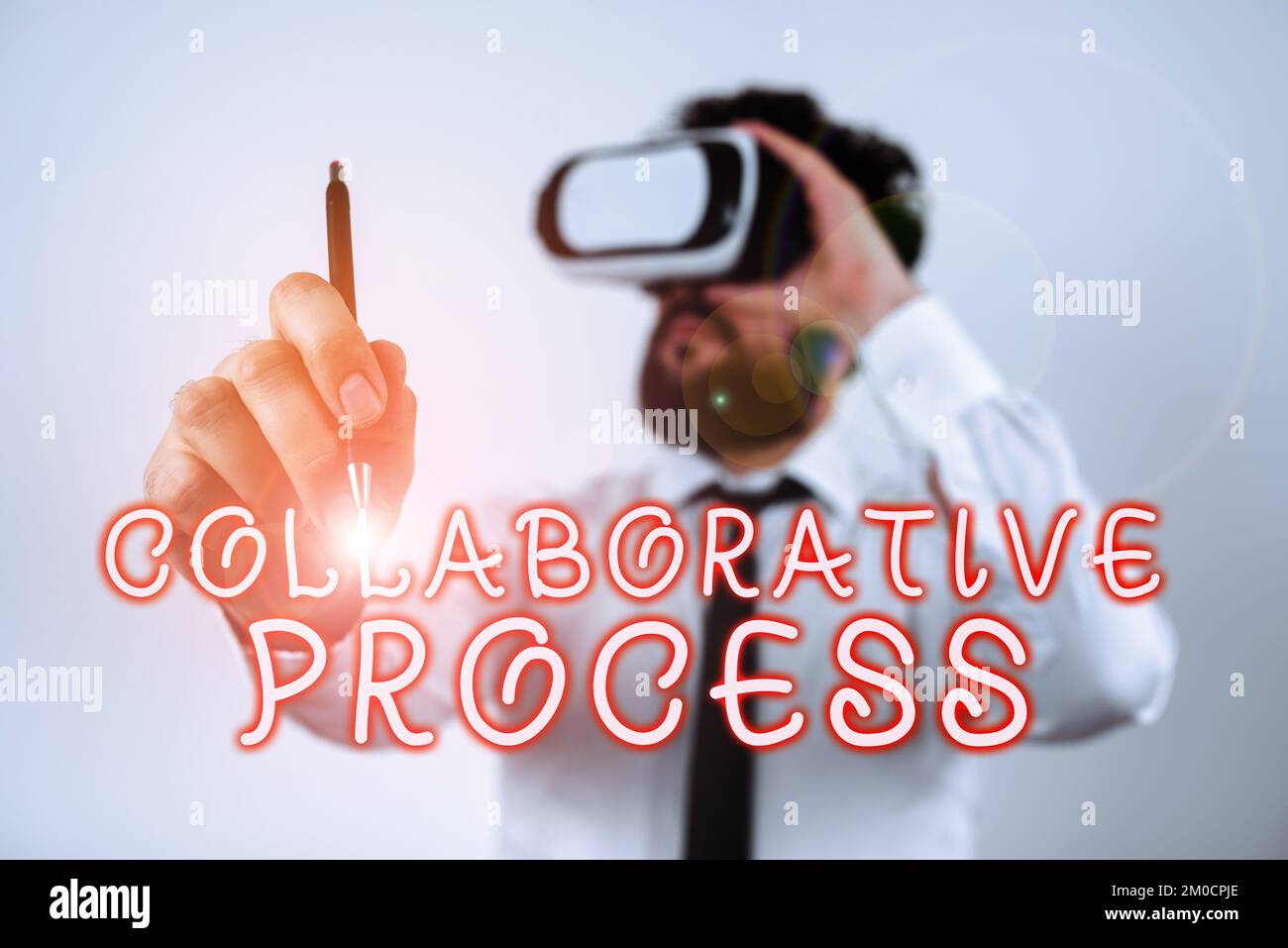 Handwriting text Collaborative Process. Internet Concept people and ...