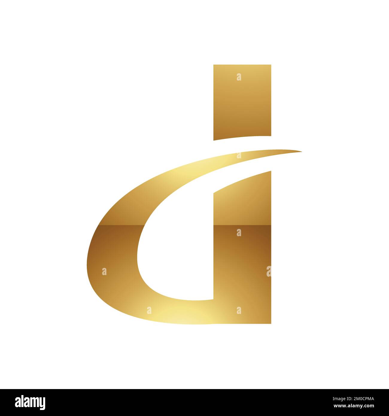 Golden Letter D Symbol on a White Background - Icon 7 Stock Vector ...