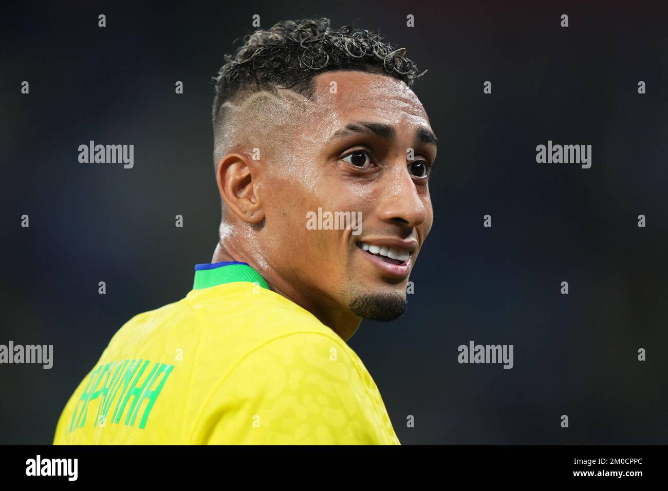 Raphael Dias Belloli Raphinha of Brazil during the FIFA World Cup Qatar 2022 match, round of 16 ...
