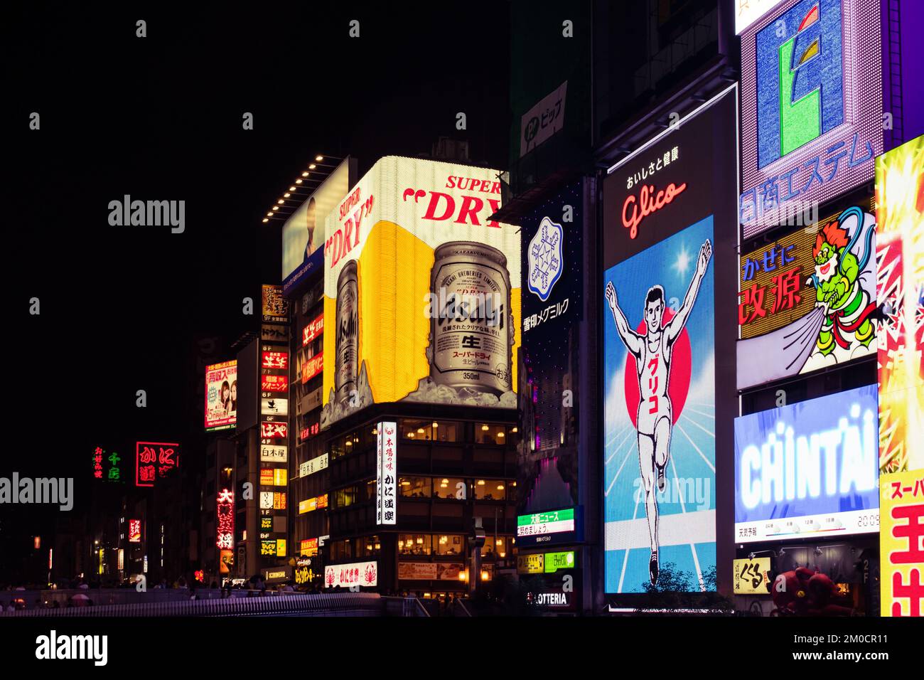 A beautiful view of Tokyo, Japan at night with luminous advertising ...