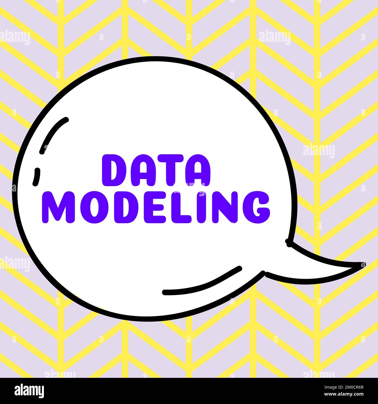 Sign displaying Data Modeling. Internet Concept process of transferring data between data ...