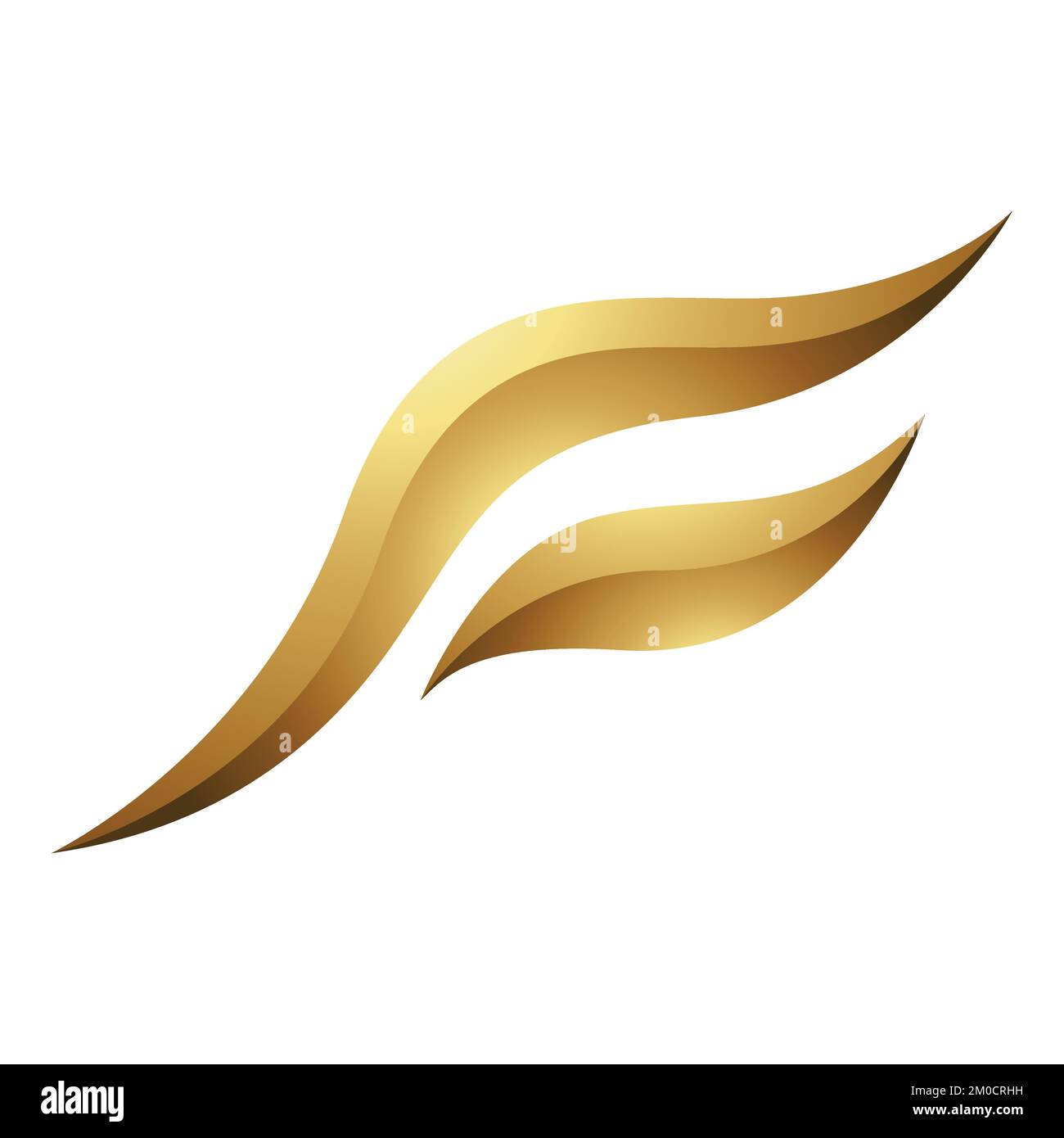 Golden Letter F Symbol on a White Background - Icon 6 Stock Vector ...